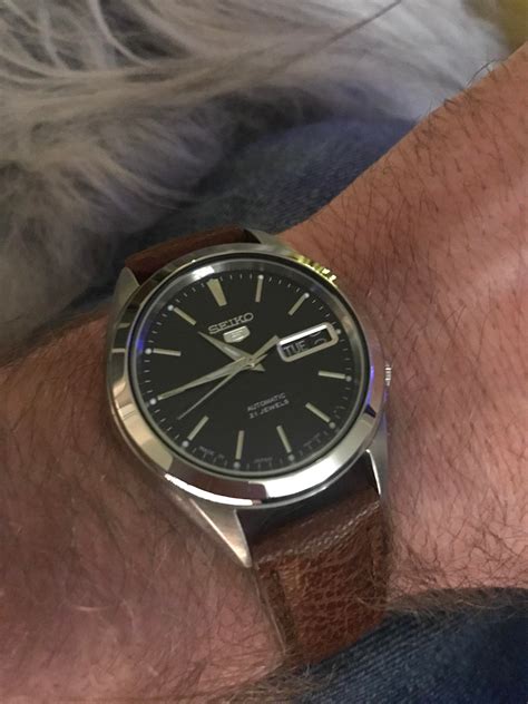[Seiko] My SNKL23J1 watch in low light. Not all detail on the faceplate ...