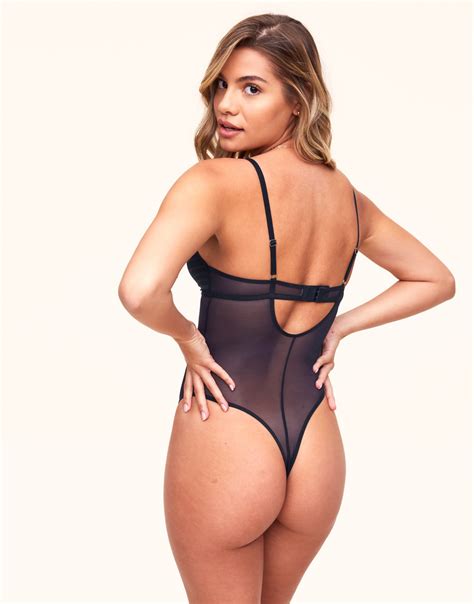 Elloise Dark Blue Bodysuit | Adore Me