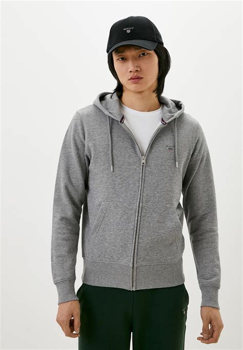 Толстовка Gant, цвет: серый, RTLACD856301 — купить в интернет-магазине ...