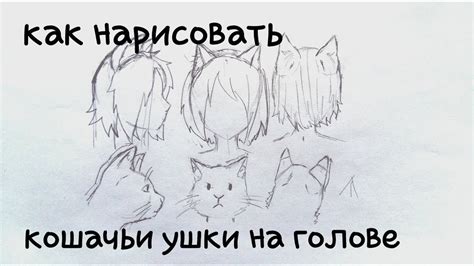 как нарисовать кошачьи уши - YouTube