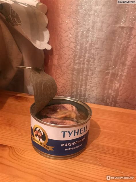 Консервы рыбные Капитан Вкусов Тунец макрелевый натуральный ...