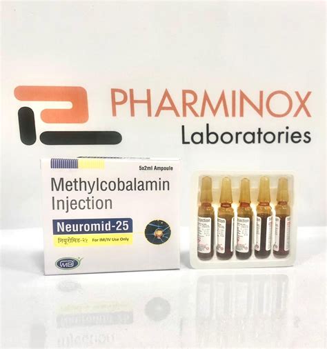 Metylcobalamine Injection, 5x2ml Ampoules, Pharminox Laboratories | ID ...