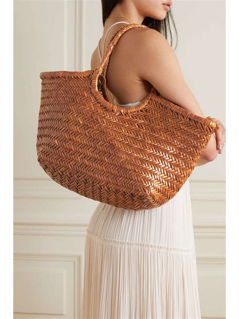 DRAGON DIFFUSION Nantucket large woven leather tote | NET-A-PORTER