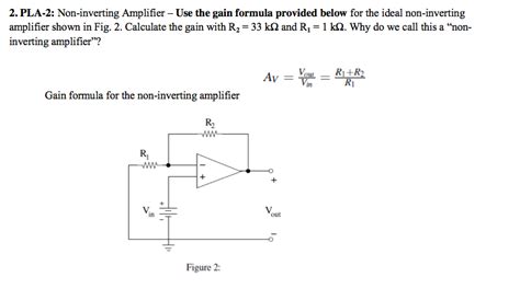 Solved Non-inverting Amplifier - Use the gain formula | Chegg.com