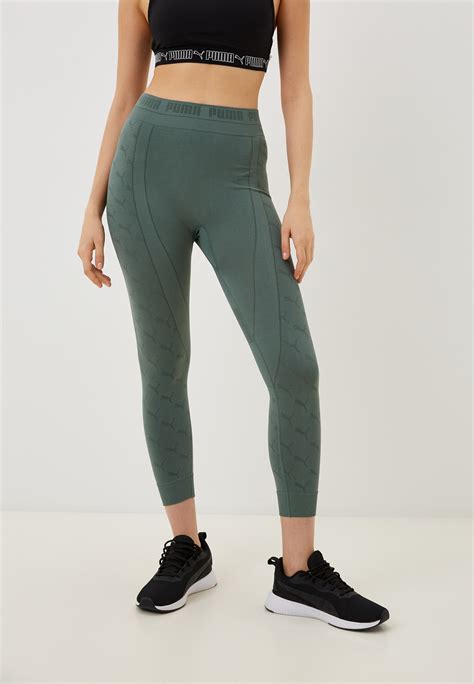 Тайтсы PUMA EVOKNIT 7/8 High-Waist Tights Eucalyptus, цвет: зеленый ...