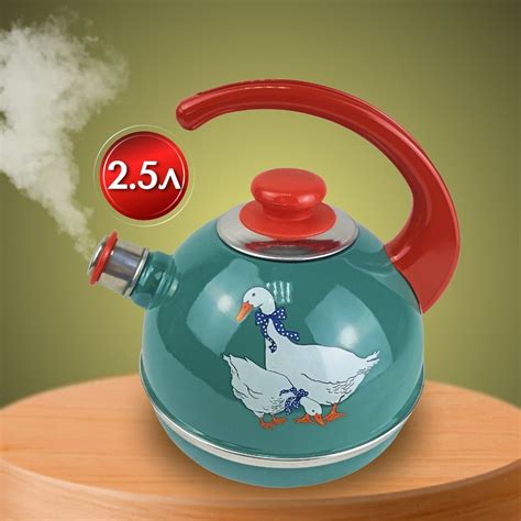 Чайник сталь, эмалированное покрытие, 2.5 л, со свистком, ручка ...