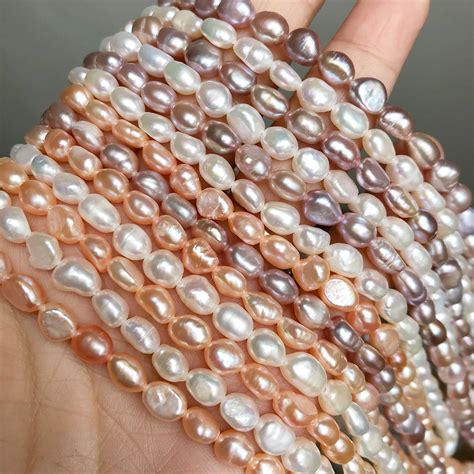 Бусины из натурального пресноводного жемчуга | AliExpress