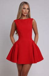 Yalina Mini Dress - Red – BABYBOO