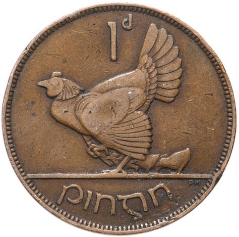Монета Ирландия 1 пенни (penny) 1933 стоимостью 490 руб.