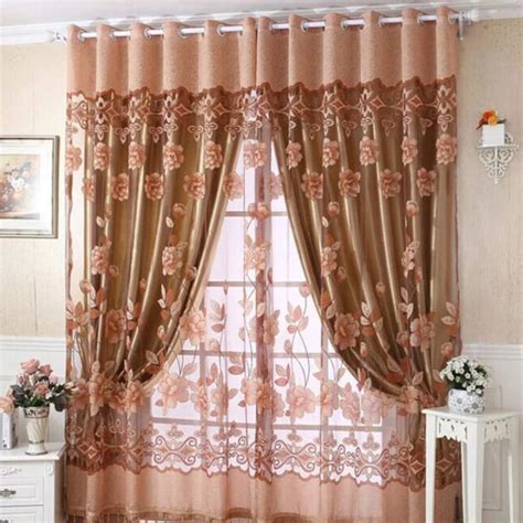 Ouneed 250 см* 100 см, с цветочным принтом, вуаль, занавески для кухни ...