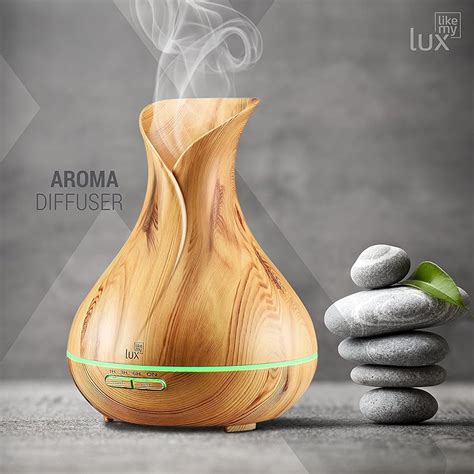Aroma Diffuser Likemylux 400ml Ultraschall Öl Diffusor LED mit 7 Licht ...