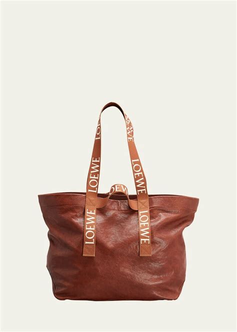 Loewe Men's Leather Fold Shopper Bag - ShopStyle