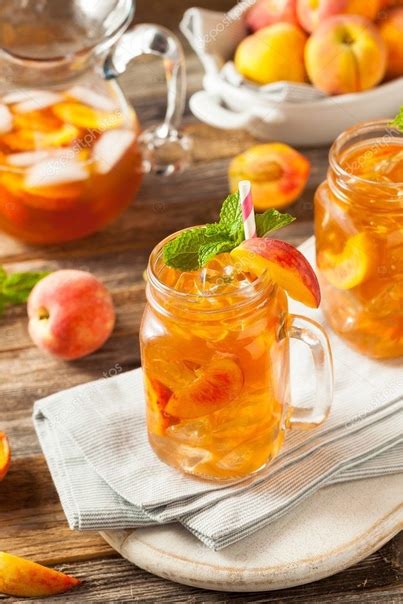 Пряный чай с персиком и медом ☕ Нам нужно: 400 мл. кипятка чёрный чай ...