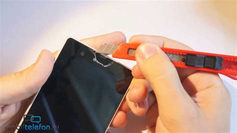 Снимаем заводские пленки с Sony Xperia Z, избавляемся от царапин - YouTube