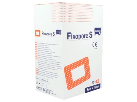 FIXOPORE S 8cm x 15cm Opatrunek jałowy 50 szt - Plastry, przylepce ...