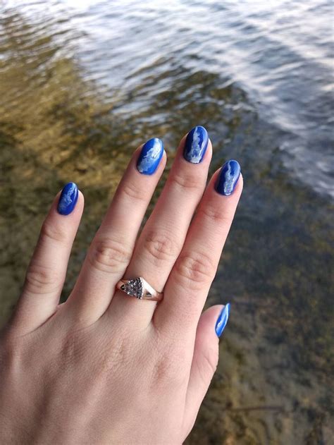 #manicur #маникюр #дым #синий | Sapphire ring, Jewelry, Rings