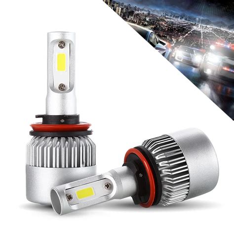 S2 H8 H9 H11 Pair of Car LED Headlight 9 30V 72W 6000K Front Lamp-in ...