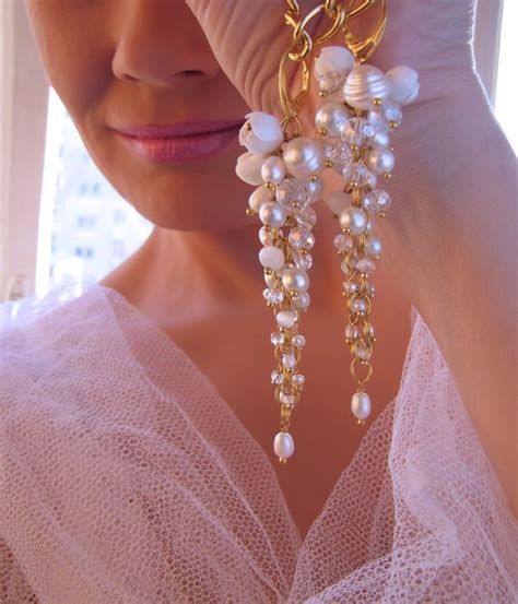 Wedding earrings, свадебные серьги, длинные серьги для невесты