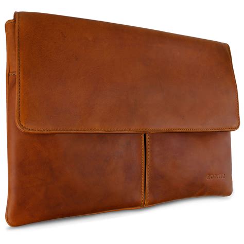 ROYALZ Leder Tasche für Apple Macbook 12 Zoll Lederhülle (ab 2015) mit ...