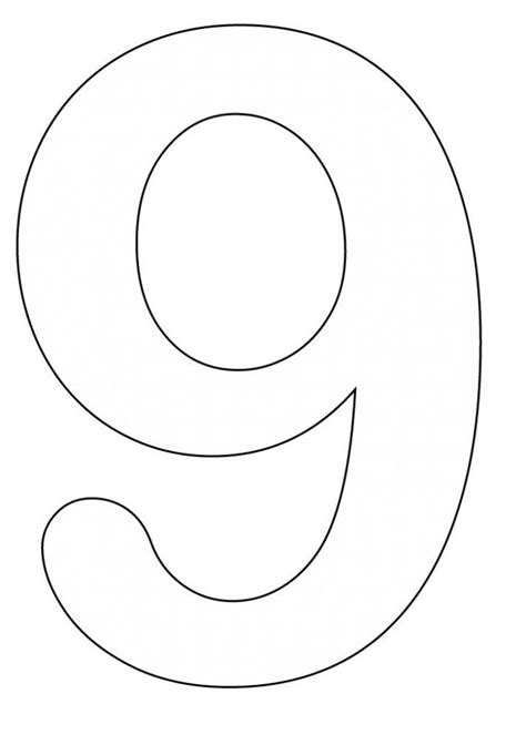 Number 9 Template
