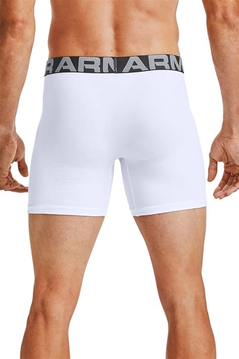 Under Armour, Боксерки Charged с лого - 3 чифта, Бял, L - eMAG.bg