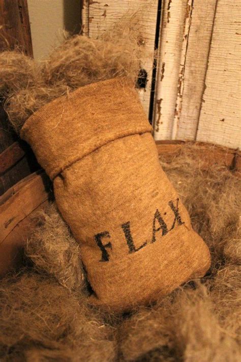 Flax - could be made with wool | Vintage grain sack, Flax, Primitive ...