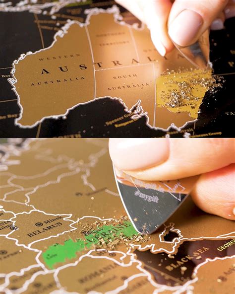 Скретч карта мира My Map Black Edition gold (на англ. языке), карта для ...