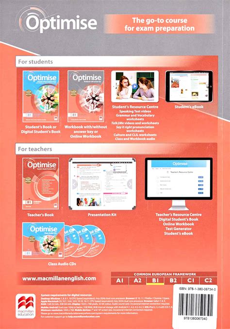 Optimise Update B1 - Workbook with Key - The English Book
