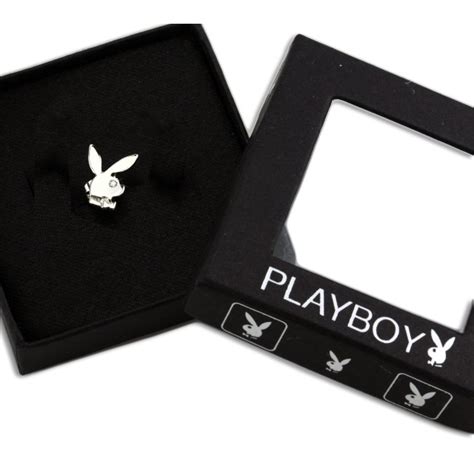 Playboy-Ohrstecker mit Kristall Bunny single