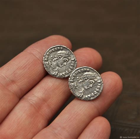 Серьги Римские монеты Феодосий I – заказать на Ярмарке Мастеров ...