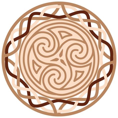 Trixel, a Slavic symbol decorated with an ornament in a wreath of ...