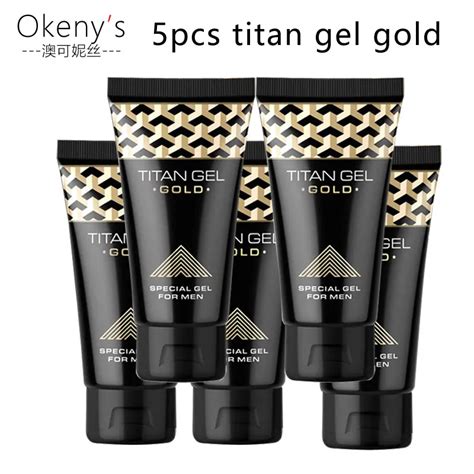 5pcs New Titan Gel Gold Provocative,Penis Enlargement Cream Retarder ...