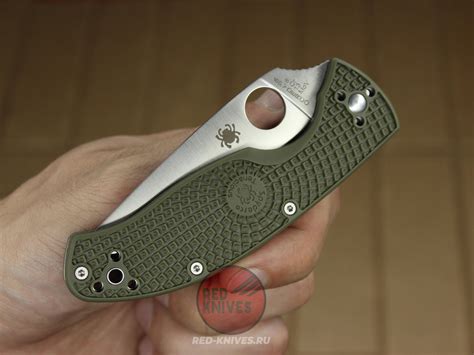 Реплика ножа Spyderco Tenacious LTW - зел. рук., белый клинок RK-413
