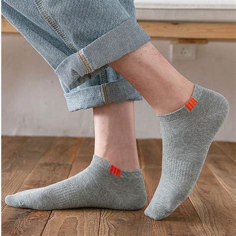 Купить 5 пар/лот летние хлопковые мужские короткие носки модные дышащие ...