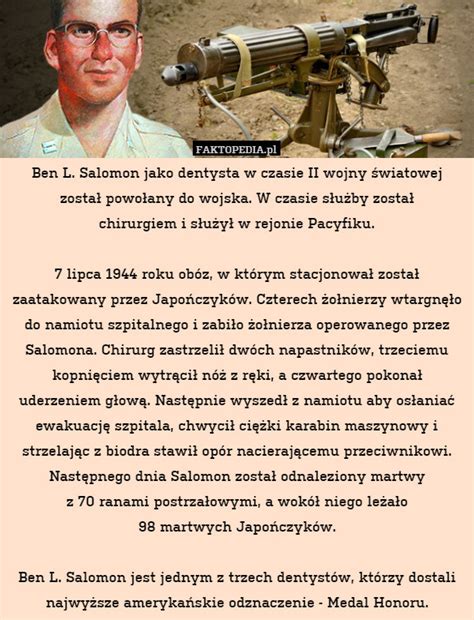 Ben L. Salomon jako dentysta w czasie II wojny światowej został powołany
