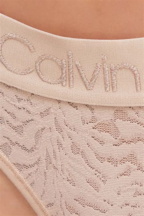 Стринги Calvin Klein Underwear колір бежевий | ANSWEAR.ua
