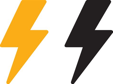 Electric symbols. Electric lightning bolt symbols. Flash light sign ...