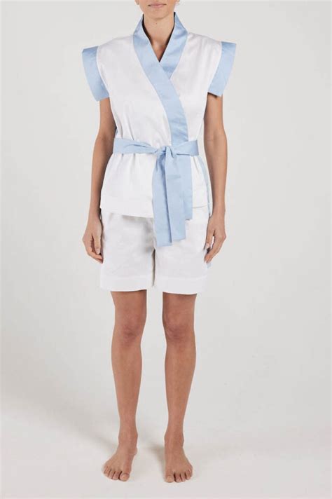 Eternal Desire shorts set blue white - Status Quan