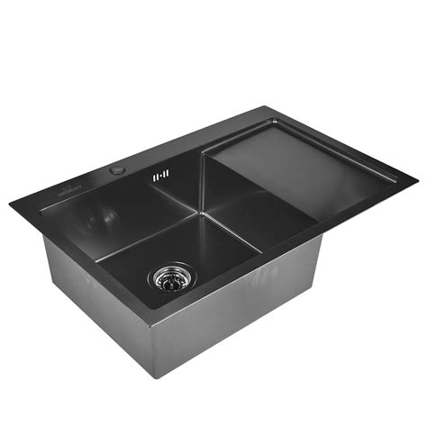 Врезная мойка Wisent 7851B-L с PVD покрытием и раздвижным коландером ...