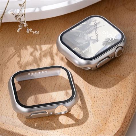 Стальное стекло + корпус Apple Watch 45mm 41 44 40 заставка, аксессуары ...