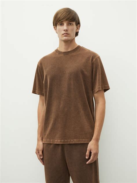 Футболка Oversized с эффектами варки (Коньячный) купить в интернет ...