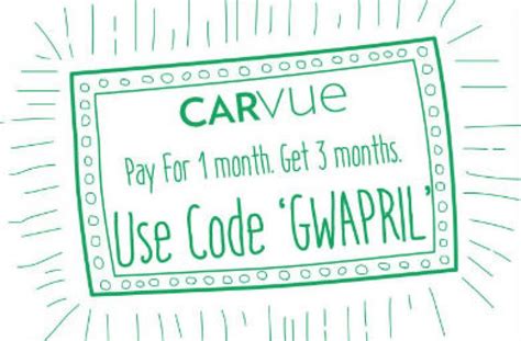 Get three months of CarVue for the price of one - Garage Wire
