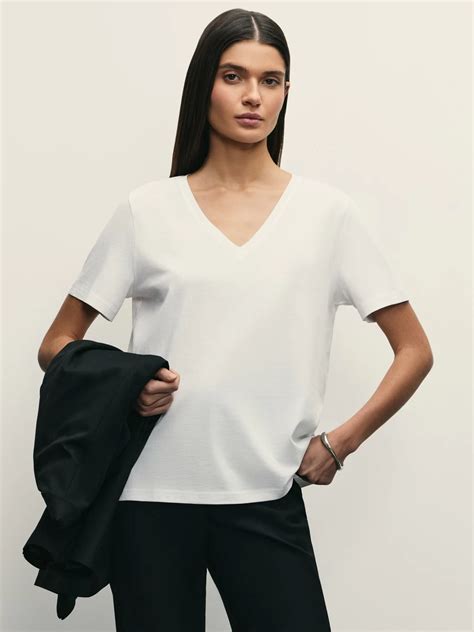 Базовая футболка c V-образным вырезом W_V-NECK1-1 - купить в интернет ...