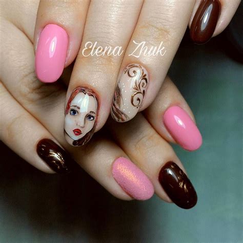 #лицаарт #маникюр #гельлаккемерово #ноготки #миндаль #рисунок # ...