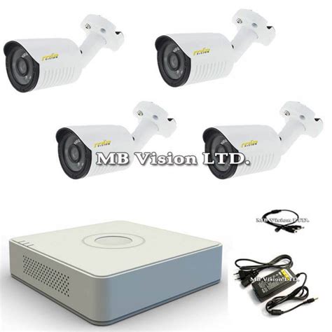 HD комплект за видеонаблюдение с 4камери, IR 20м - MBVision.net