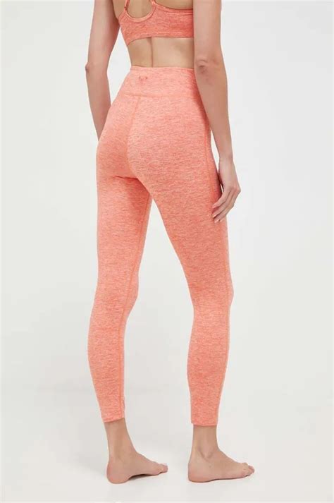 Roxy legginsy do jogi Everyday kolor pomarańczowy melanżowe | Answear.com