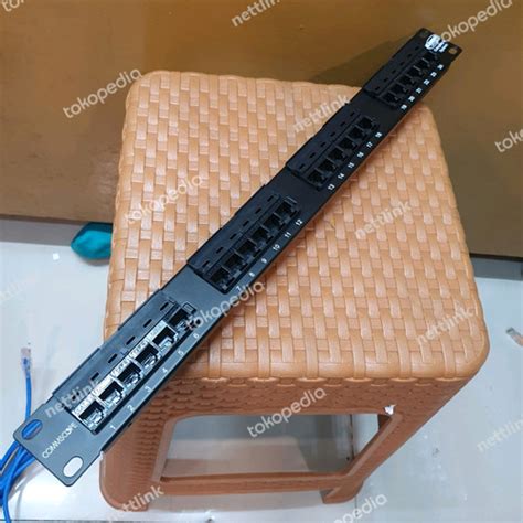 Jual patch panel 24 port rj 45 to rj 45/ patch panel 24 port lengkap ...