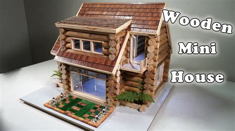 DIY|How to build a wooden mini house with simple materials |Wooden ...