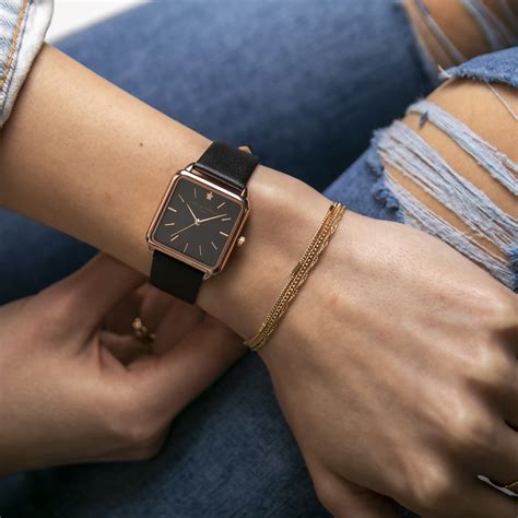 Night Plaza Black Leather - Amelia Parker - Jewelry/Watches