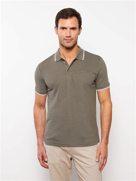 Polo Neck Short Sleeve Men's T-Shirt -S31819Z8-V0N - S31819Z8-V0N - LC ...